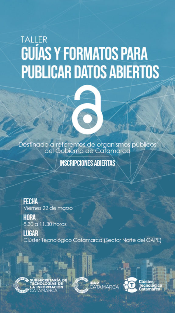 Taller “Guías y Formatos para publicar Datos Abiertos” | DATAMARCA